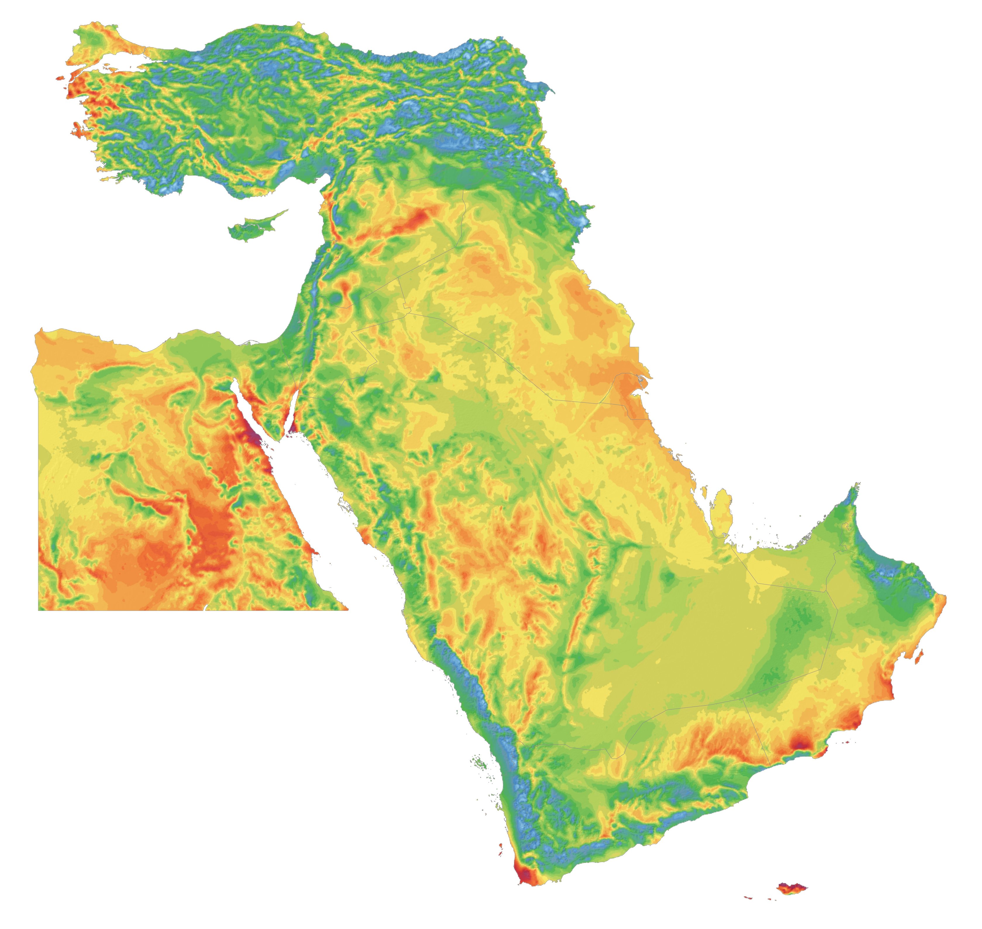 Middle East Wind Resourse Map